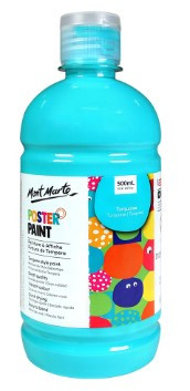MONT MARTE Poster Paint - 500ml - Turquoise | Homemade Decor