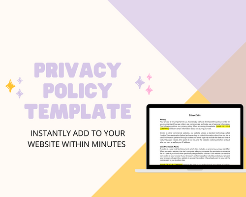 Website Privacy Policy Template | Social Studio Co