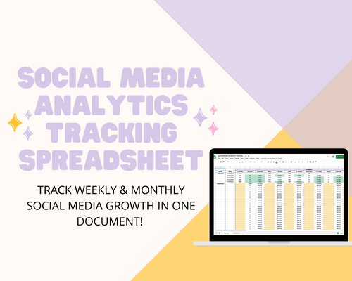 Social Media Analytics Tracking Spreadsheet | Social Studio Co