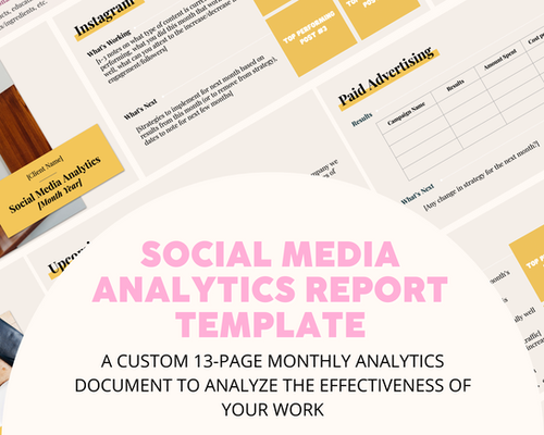 Social Media Analytics Report Template for Social Media Manager ...