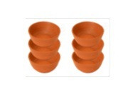 Clay Linear Bowl Set (6 Pcs) - 150 ML | Sacoma Health Foods