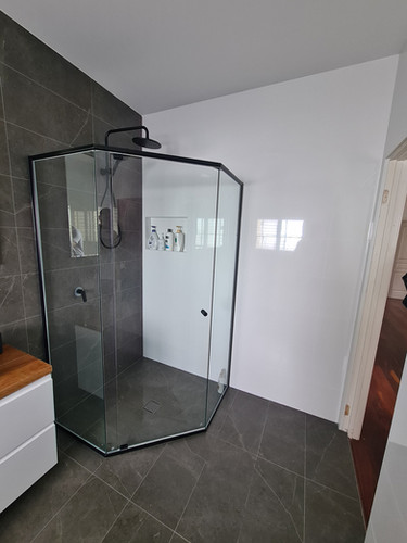 copy of Semi frameless diamond shape shower screen | Sydney showers and g
