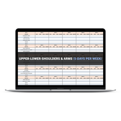Upper-Lower-Shoulders & Arms (5-Days per Week) Hypertrophy Training ...