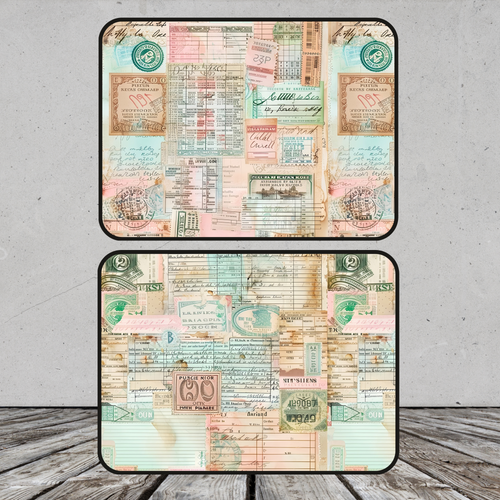 *Digital Only* Shabby Ledger Background Pages Horizontal Layout | Steph ...