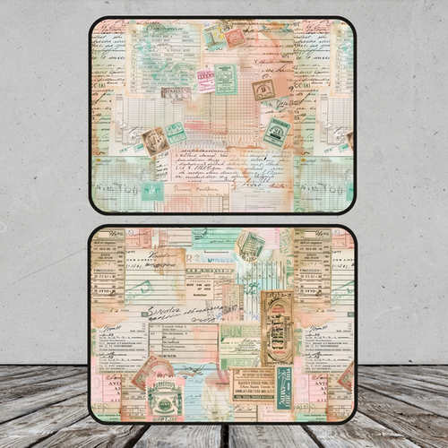 *Print & Ship* Shabby Ledger Background Pages Horizontal Layout | Steph ...