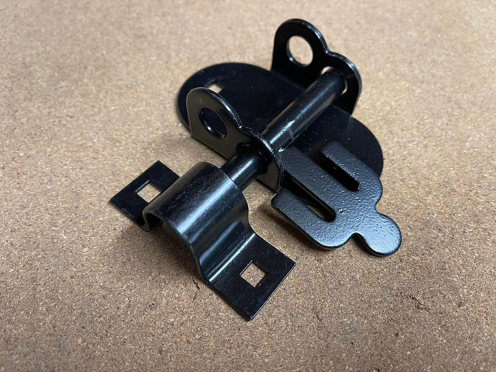 Oval Pad lockable Bolt Epoxy Black | Gate Fittings Direct