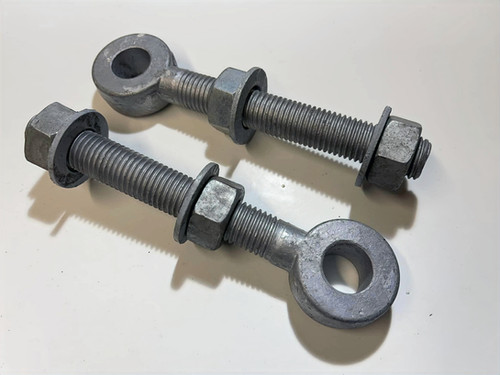 Pair of 100mm long by 20mm diameter Galvanised gate eyes | Gate ...