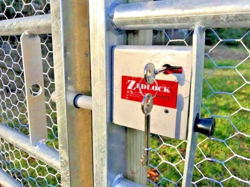 3 lever galvanised Zedlock for metal gates | Gate Fittings Direct