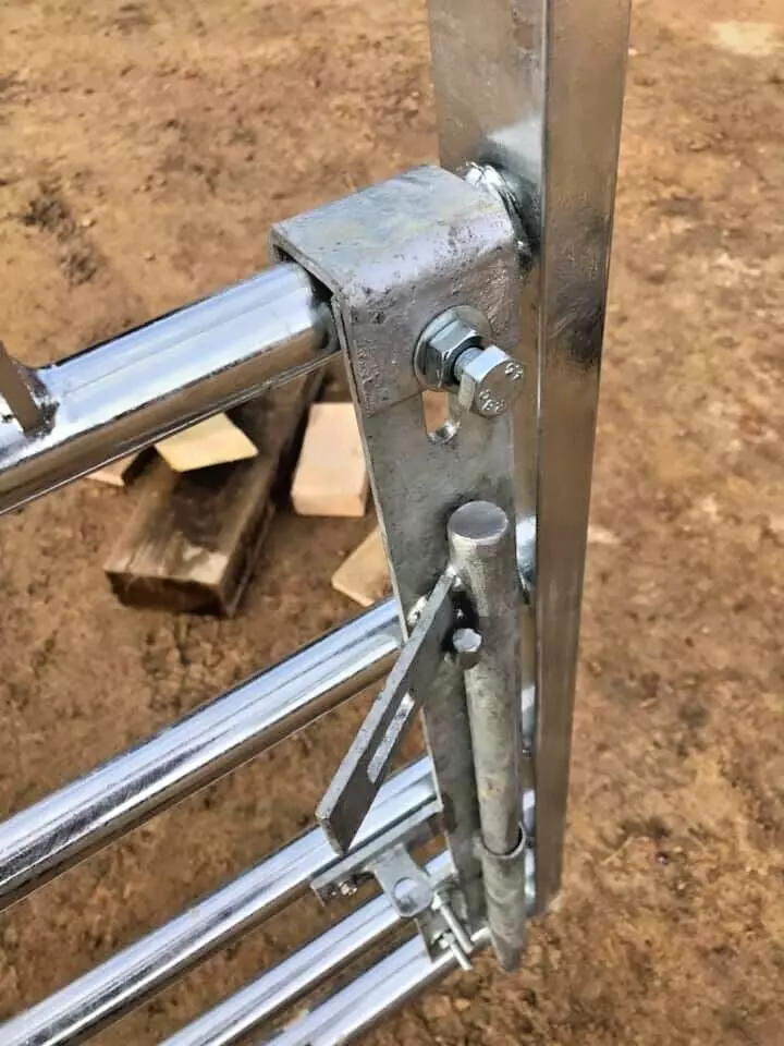 Clamp on heavy duty drop bolt for metal gates | Gate Fittings Direct