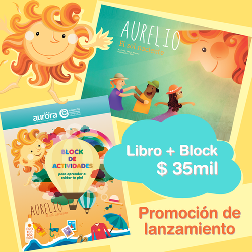 KIT AURELIO: CUENTO + BLOCK DE ACTIVIDADES | cancerpielcolombia