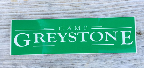 Green Rectangle Camp Greystone Sticker | The Greystone Store