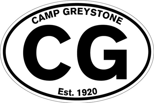 CG Oval B&W Bumper Sticker | The Greystone Store
