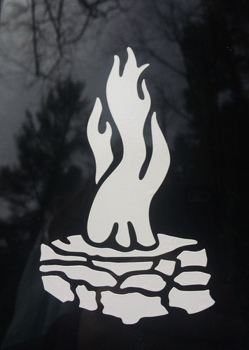 White Council Fire Vinyl Decal | The Greystone Store