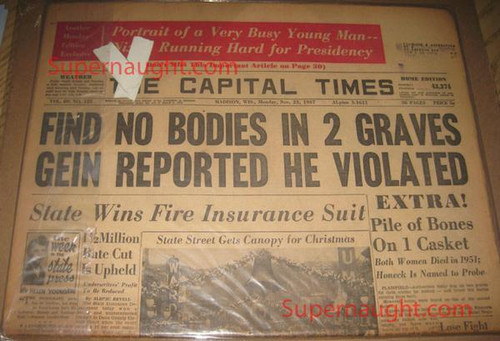 Edward Gein No Bodies In Graves Gein Violated November 25, 1957 ...