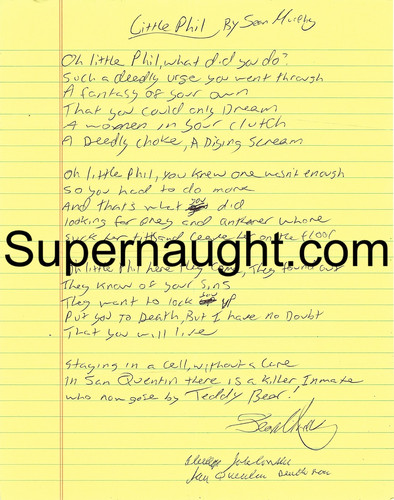 Phillip Jablonski Little Phil Poem Signed | Supernaught