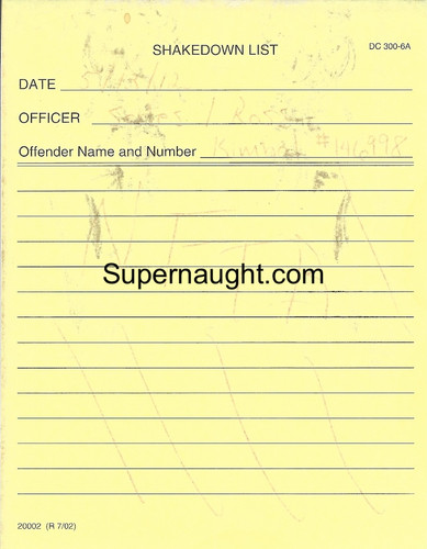 Scott Kimball Shakedown Inmate Copy | Supernaught