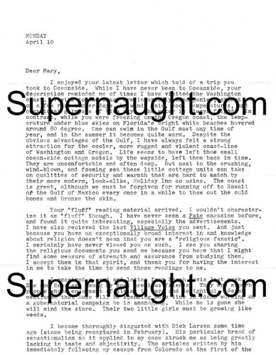 Ted Bundy 1978 Letter Signed With Envelope | Supernaught