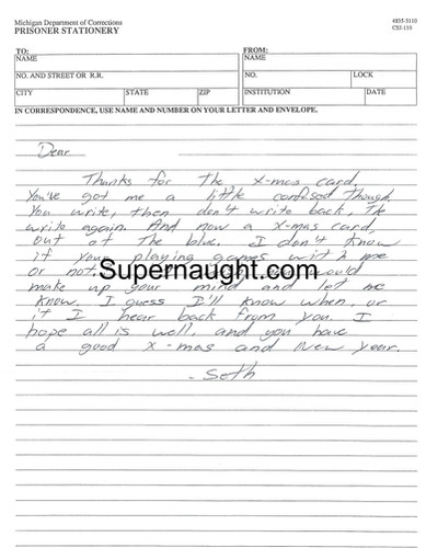 Seth Privacky Signed Letter And Envelope Set | Supernaught