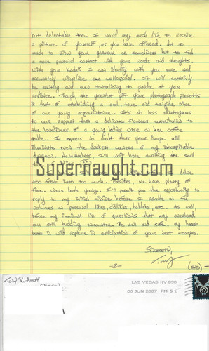 Tony Amati Three Page Letter And Envelope Set Both Signed | Supernaught