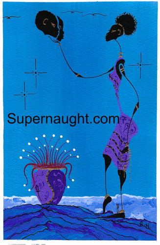 Alphonso Howard Greeting Card Artwork Signed | Supernaught