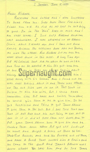 Donald Pee Wee Gaskins Handwritten Letter and Envelope Set Both Signed