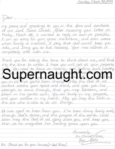 Nathaniel White Letter and Envelope Set Both Signed | Supernaught
