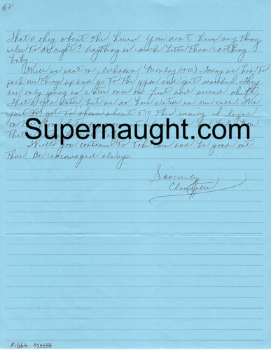 Claudette Kibble Letter and Envelope Set Both Signed | Supernaught