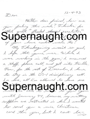 Jeffrey Dahmer Letter Signed | Supernaught