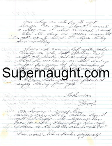 Robert Hansen Signed Letter | Supernaught