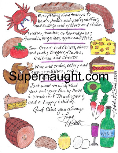 Hadden Clark Thanksgiving Artwork Signed | Supernaught