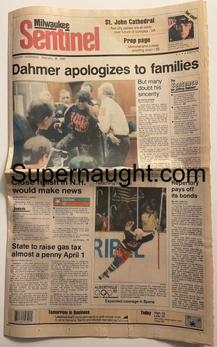 Jeffrey Dahmer Milwaukee Sentinel February 18 1992 | Supernaught