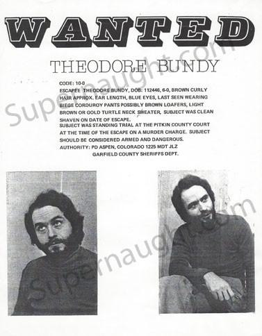 Ted Bundy Colorado Replica Wanted Poster | Supernaught