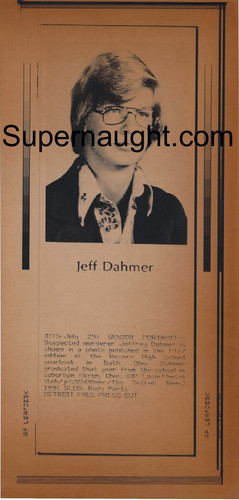 Jeffrey Dahmer Yearbook Laser Press Photo | Supernaught