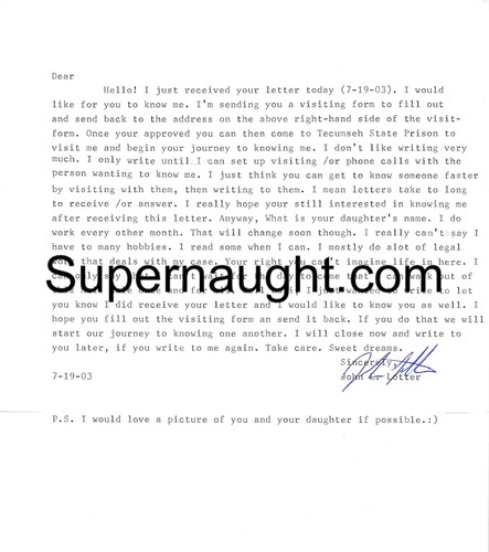 John Lotter Death Row Envelope | Supernaught
