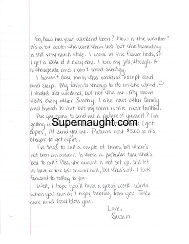 Susan Smith Letter and Envelope Set Both Signed | Supernaught