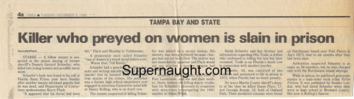 Gerard Schaefer Slain in Prison Newspaper Article | Supernaught