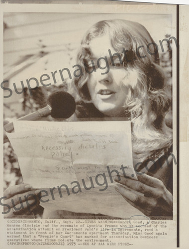 Sandra Good Manson Family September 15 1975 Press Photo