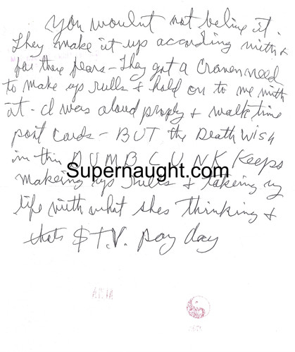 Charles Manson Handwritten Letter On Letter | Supernaught