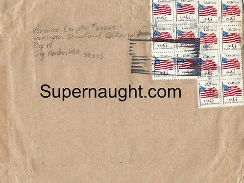 Veronica Compton Signed Prison Envelope | Supernaught
