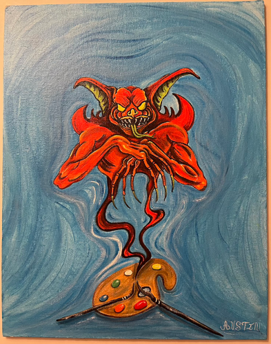 Austin Austin Devil Painting Signed | Supernaught