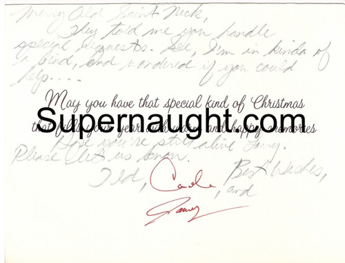 Ted Bundy 1980 Christmas Card Signed By Ted and Family With Envelope ...