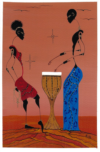 Alphonso Howard Symphony Card Painting 4 | Supernaught