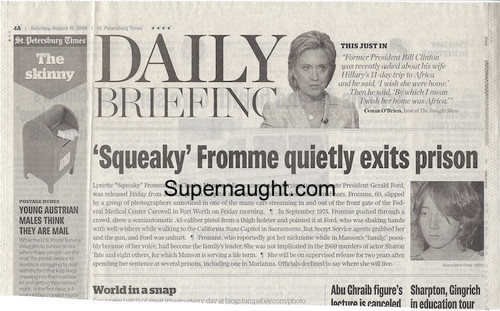 Squeaky Fromme Quietly Exits Prison Newspaper | Supernaught