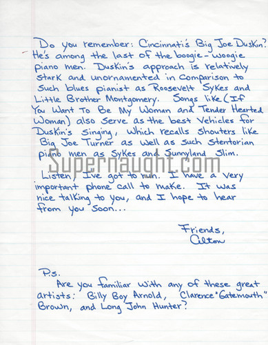 Alton Coleman Two Page Letter and Envelope Set Both Signed | Supernaught