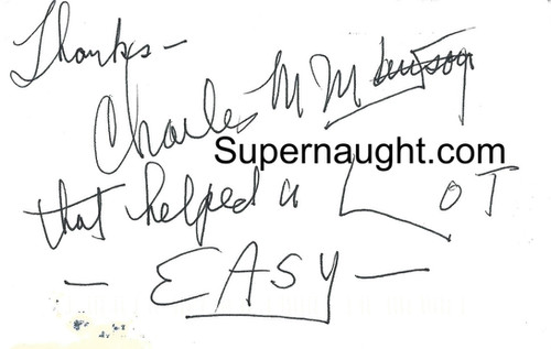 Charles Manson Autographed Postcard | Supernaught