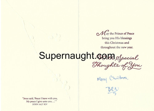 Benjamin Darras Christmas Card and Envelope Portion Both Signed ...
