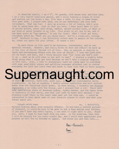 Dana Ewell Letter and Envelope Set Both Signed | Supernaught