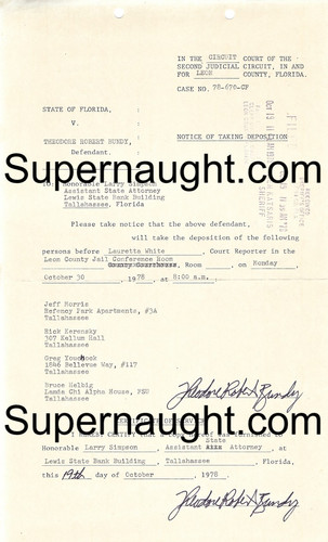 Ted Bundy Legal Document Signed Twice | Supernaught