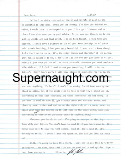 John Lotter Signed Letter with Envelope Set | Supernaught