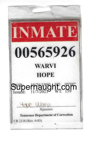 Hope Warvi Prison ID Card | Supernaught